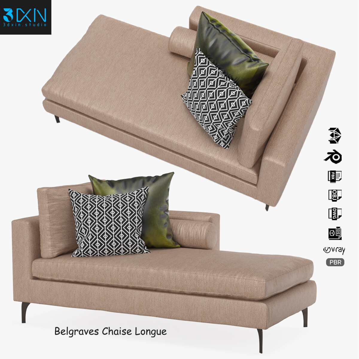 ArtStation - Belgraves Chaise Longue 3D Model