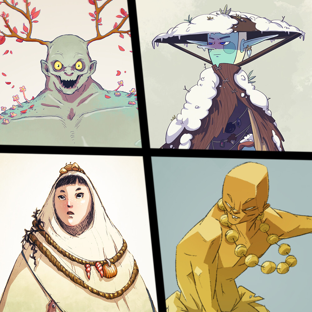 ArtStation - Big Collection of semi realistic Characters