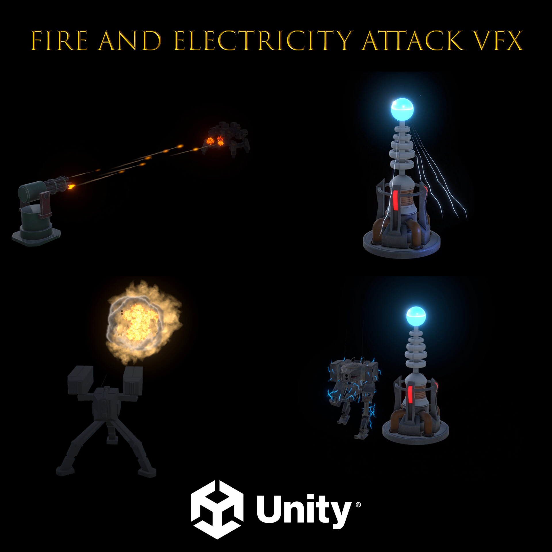 ArtStation - Fire and electricity attack VFX