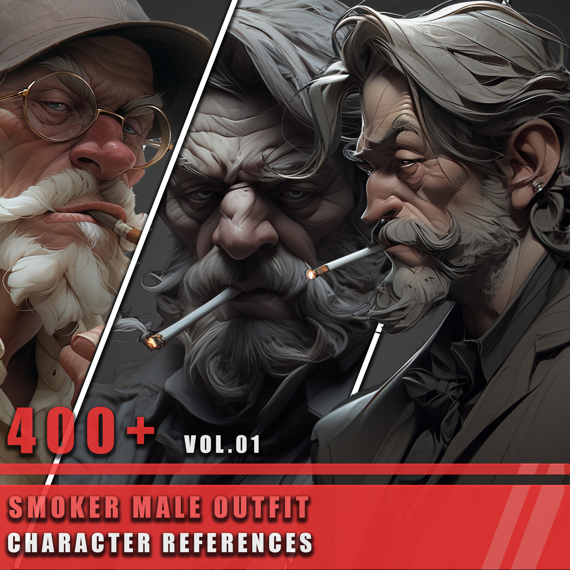 ArtStation - 400+ Smoker Male Outfit - Character References Vol.01