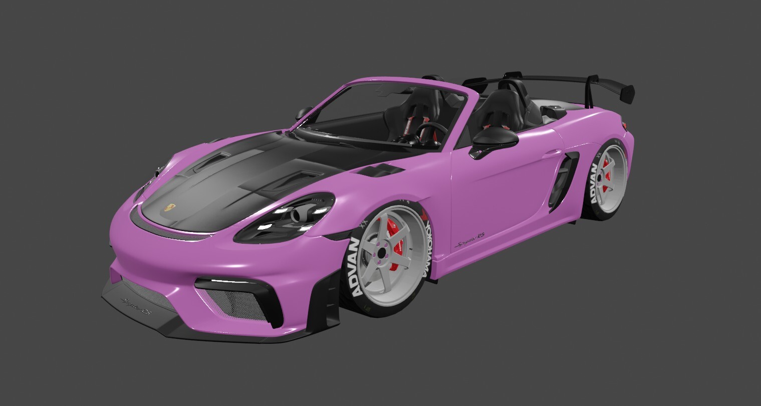 ArtStation - Modified Porshe 718 GT4 with 918 Interior 3D Model