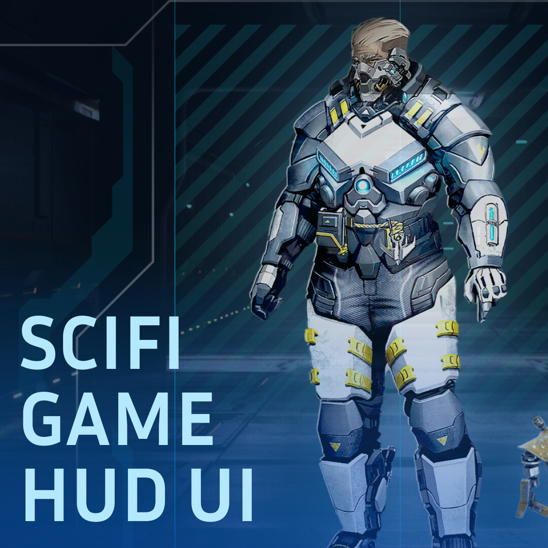 ArtStation - Sci-Fi FPS Mobile Game HUD UI (Design)