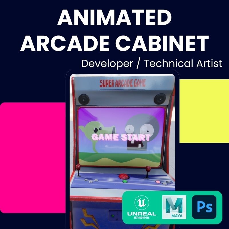 ArtStation - Arcade Cabinet Material Graphs and Animated Screen in ...