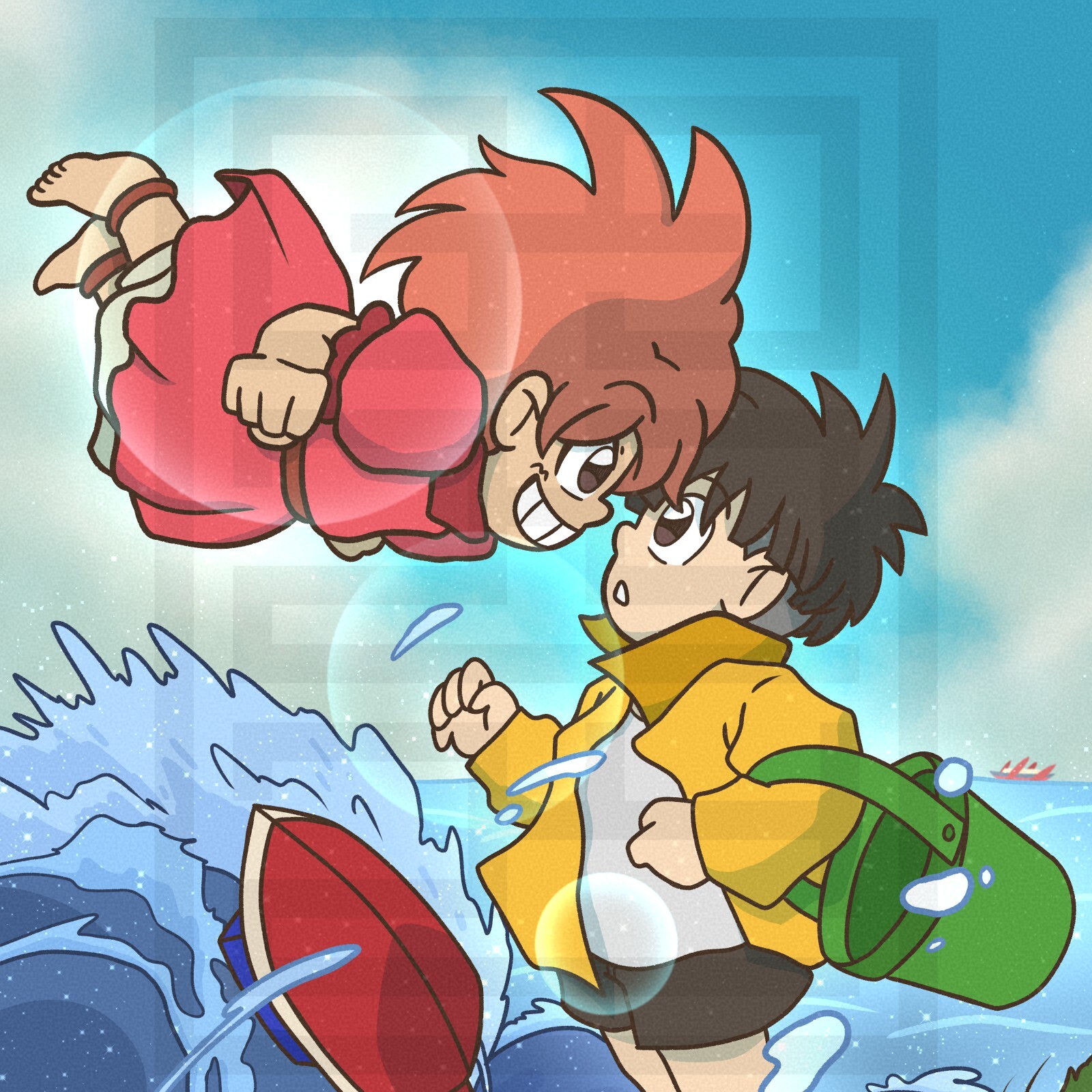 ArtStation - Ponyo Cliffside Fanart + Time Lapse- Studio Ghibli