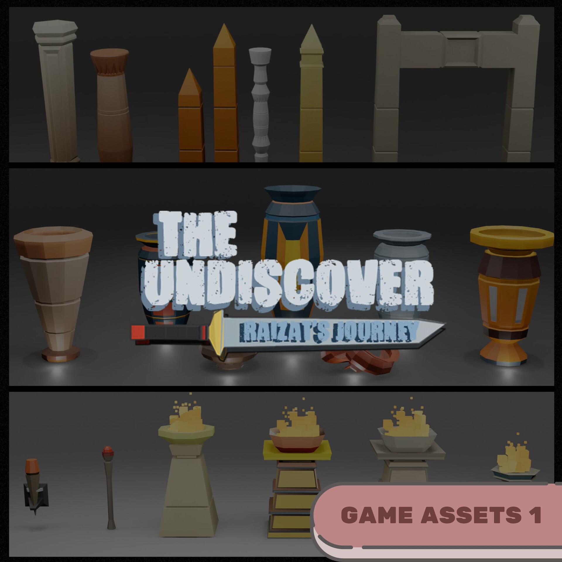 ArtStation - Game Assets low poly (Pt 1): The Undiscover