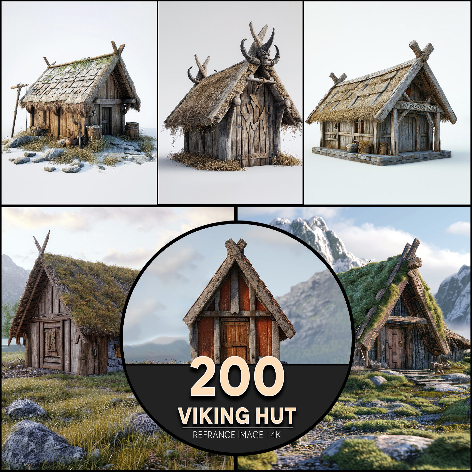 Pixel Ref - Viking Hut 4K Reference/Concept Images