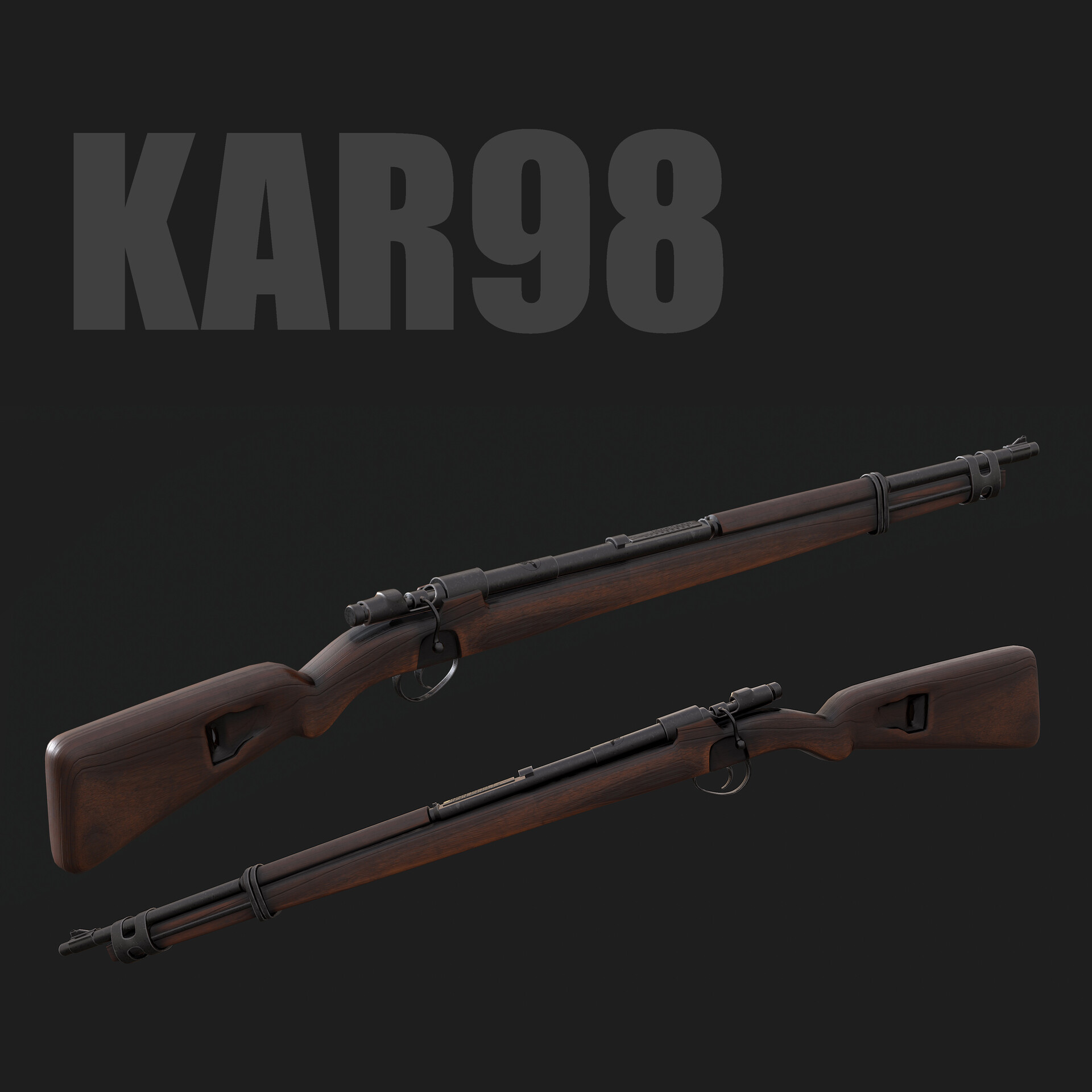 ArtStation - Kar98 Rifle 3D asset