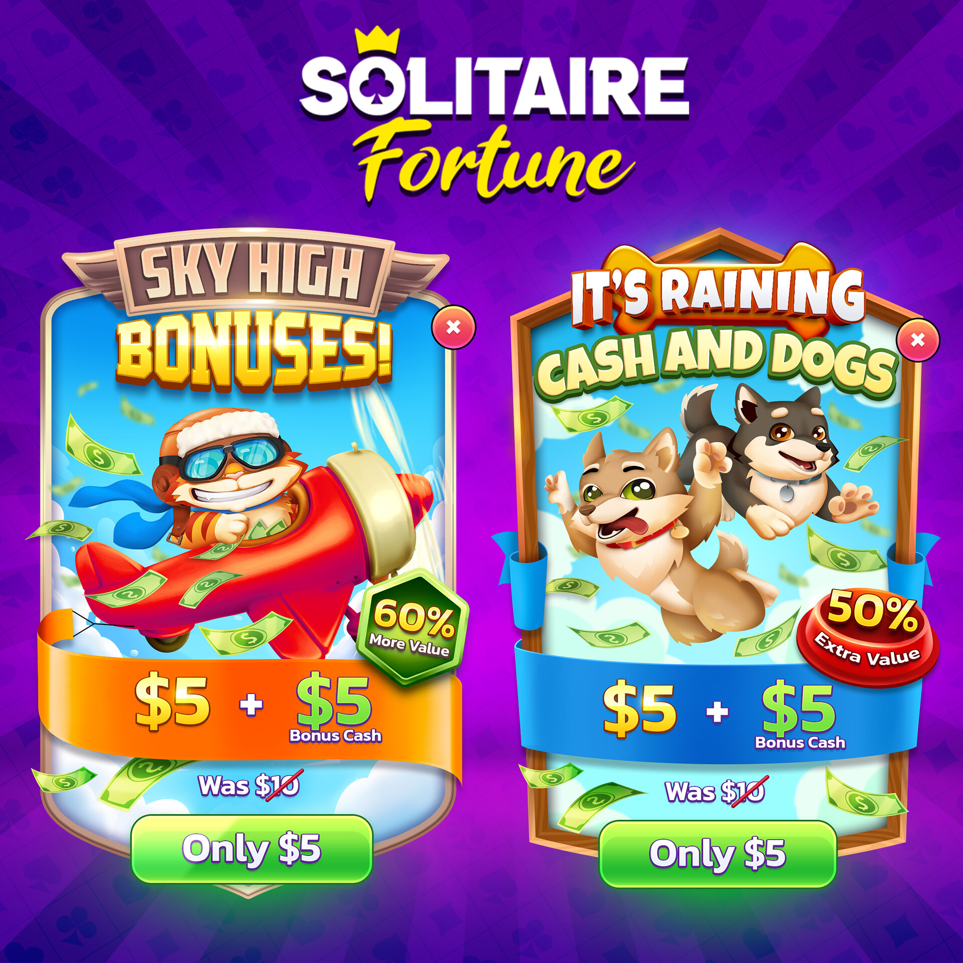 ArtStation - Solitaire Fortune: Сard game - PopUps