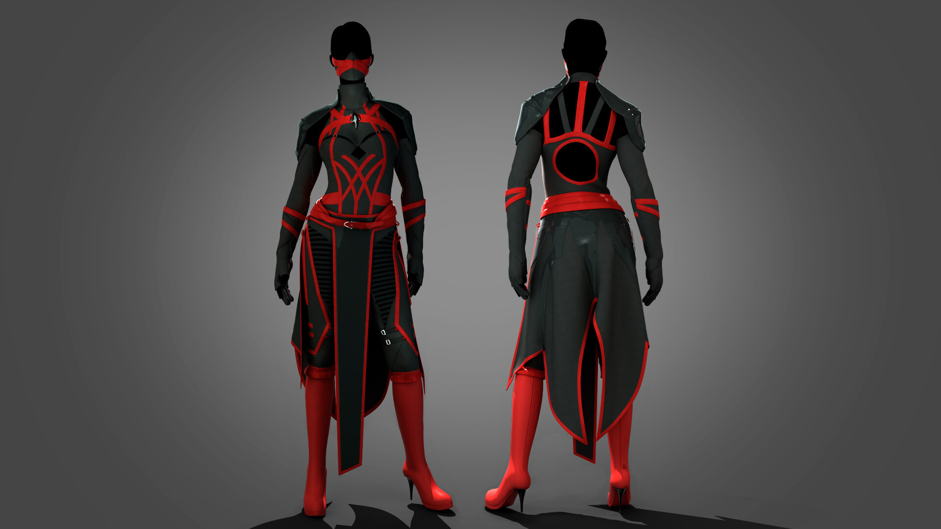 ArtStation - Scarlet. Mortal Combat character costume