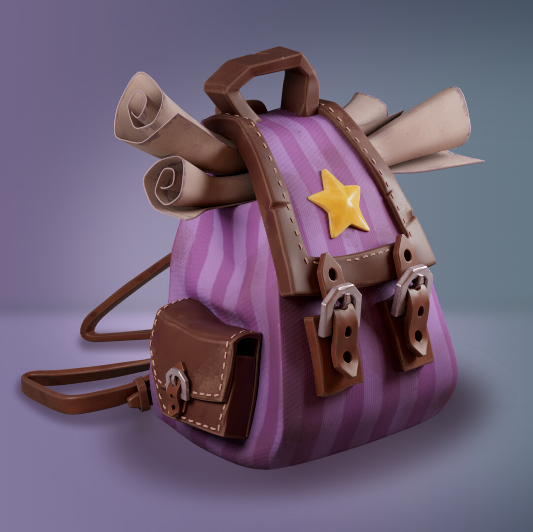 ArtStation - Adventurer Bag - Stylized Modeling & Texturing
