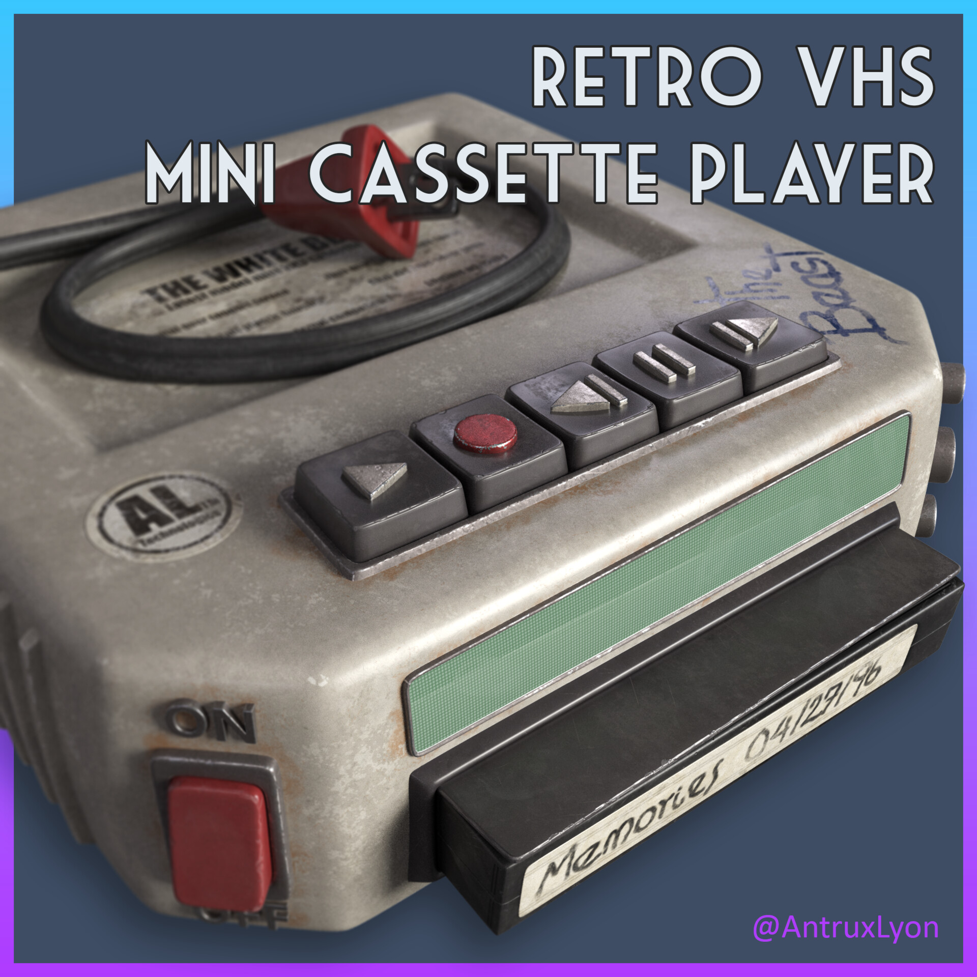 ArtStation - RETRO VHS MINI CASSETTE PLAYER