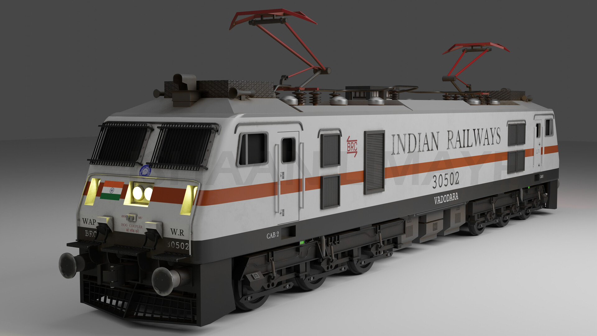 ArtStation - Indian Railways Locomotive WAP 7