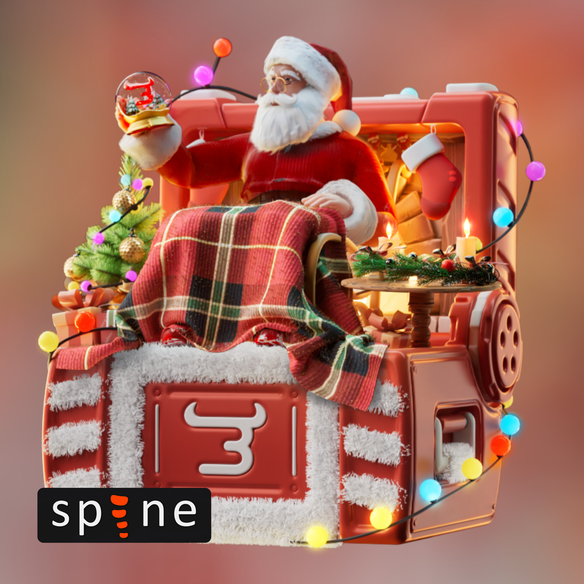 ArtStation - Case Santa Claus (Spine 2d)