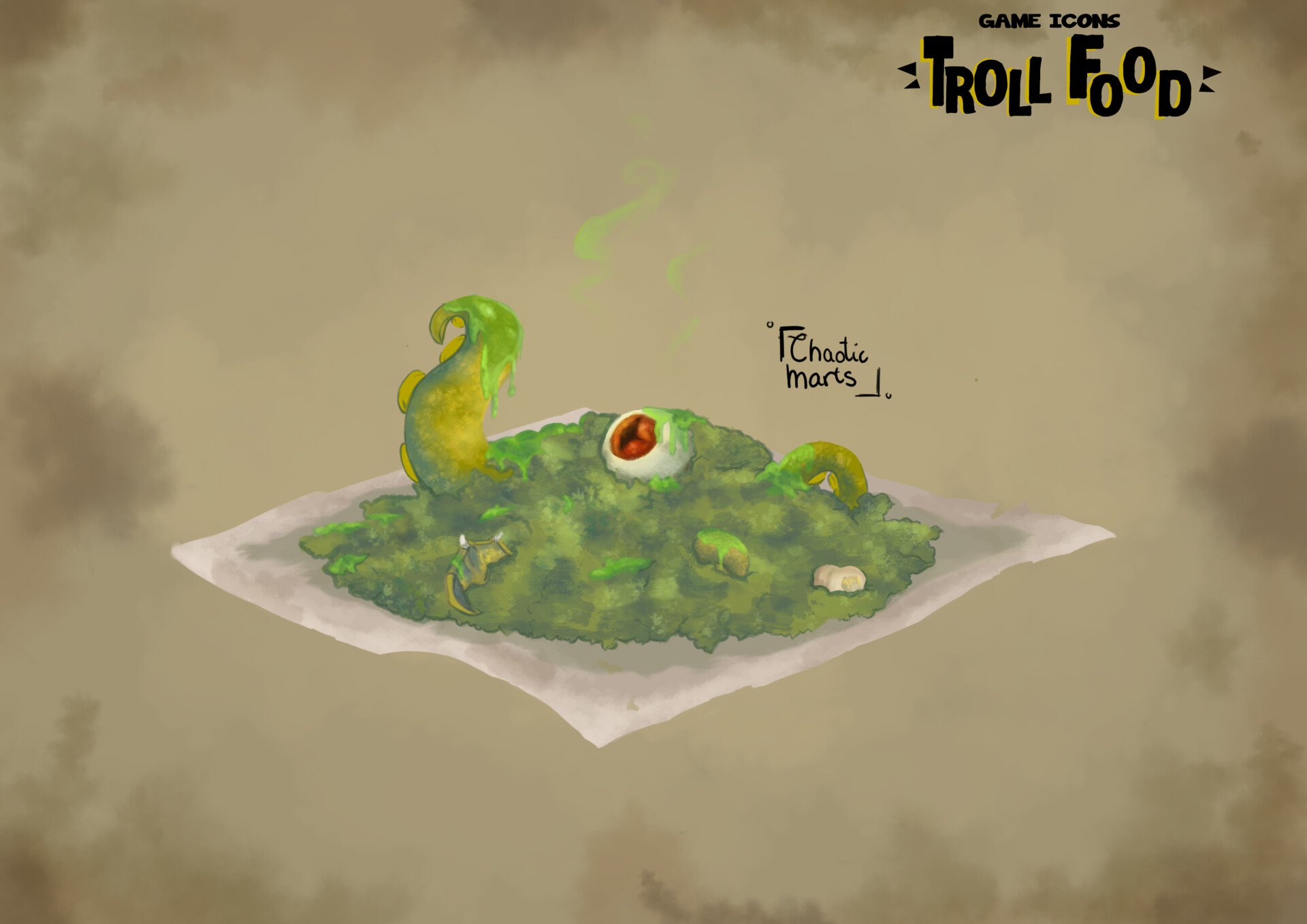 ArtStation - Troll food_game icons