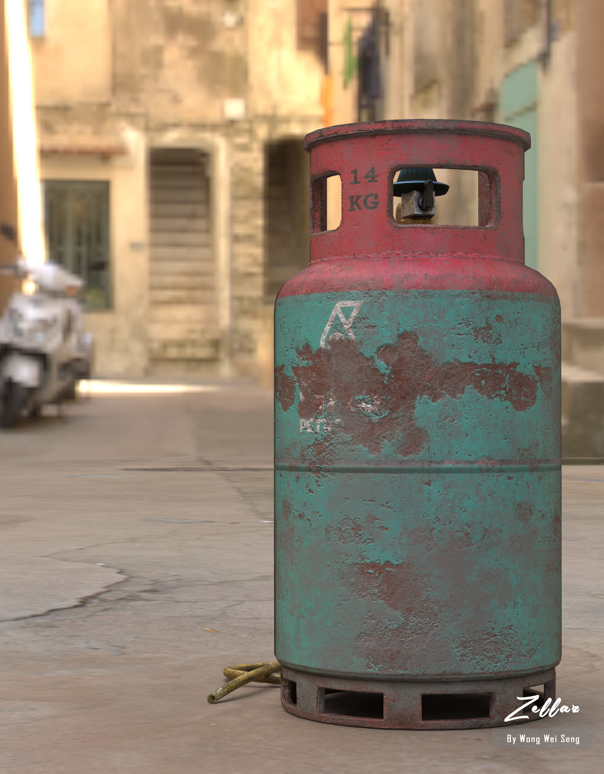 ArtStation - Gas Barrel Petro Texture Practice