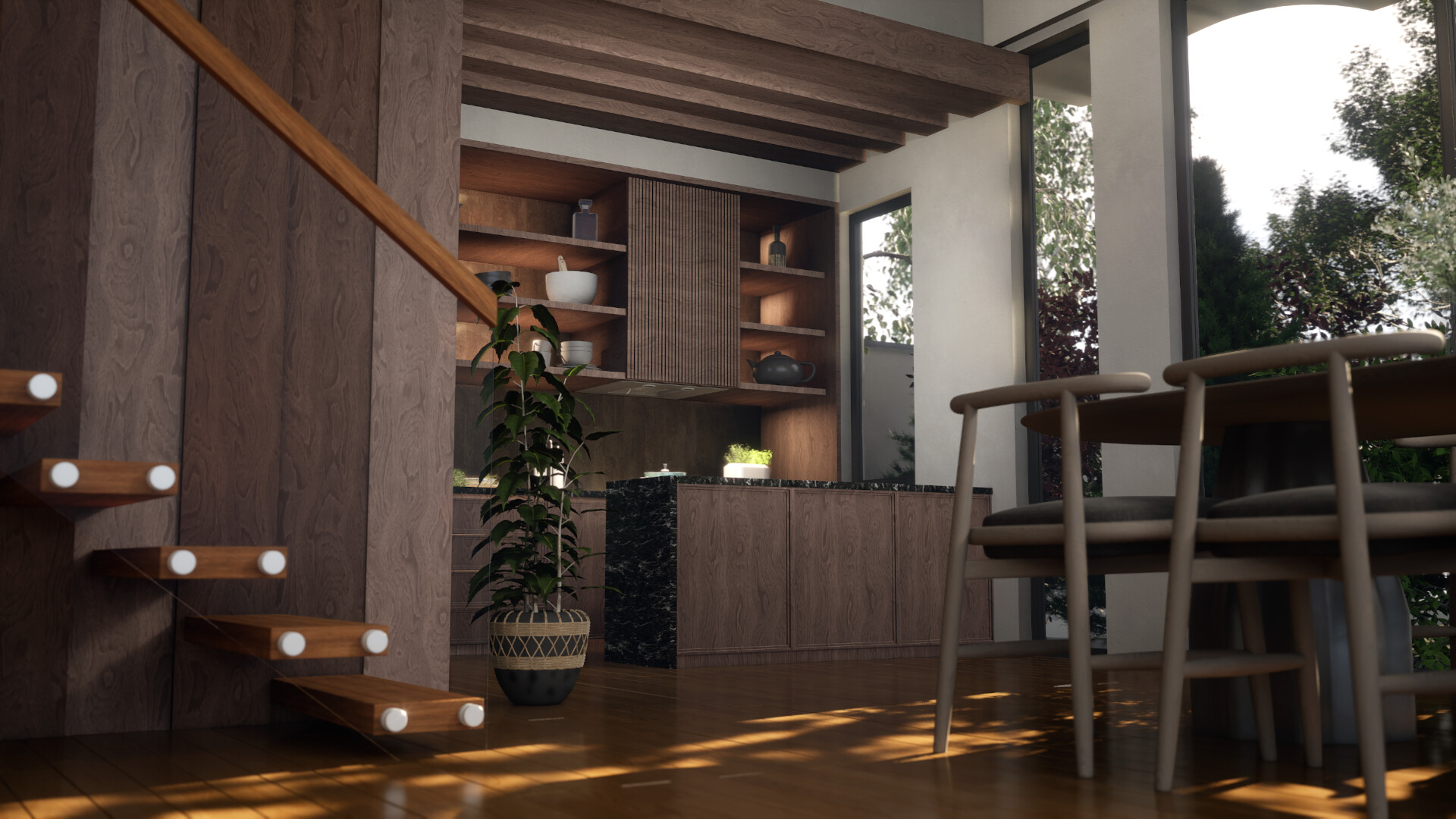 ArtStation - Unreal Engine in the Kitchen: Blending Light and Modern Design