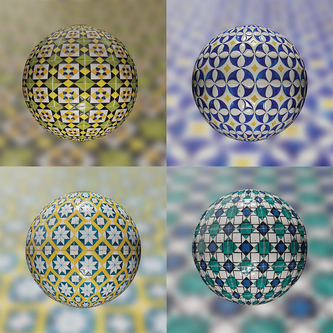 ArtStation - Ceramic Tiles Materials for Archviz
