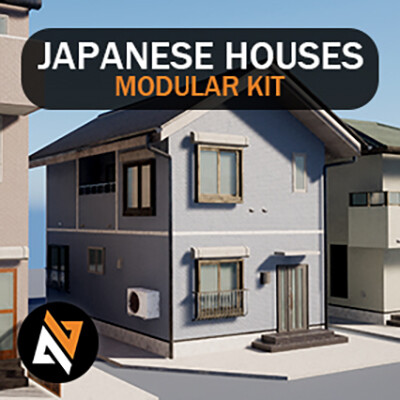 ArtStation - Japanese Houses Modular Kit