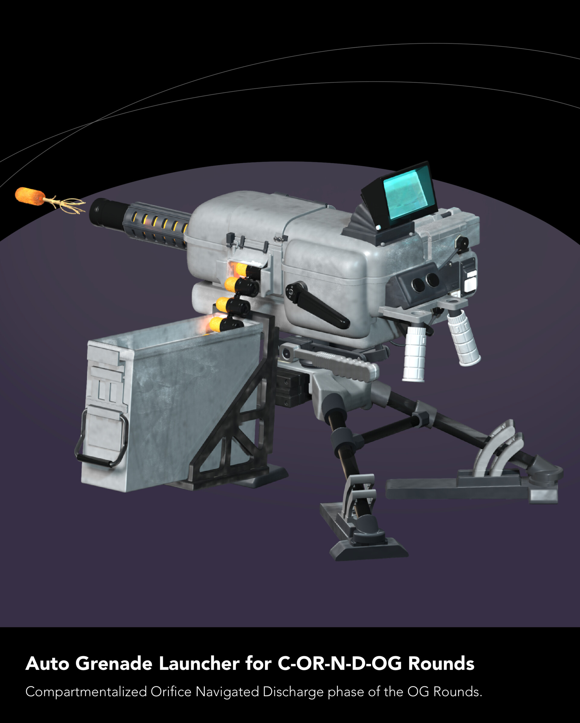 Citra Cas - Popbomb auto grenade launcher stylized weapon concept