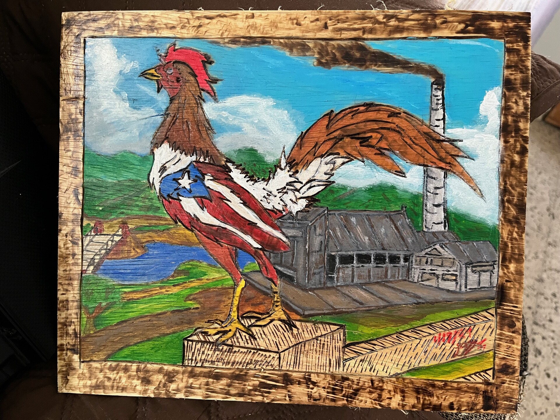 ArtStation - pirograbado de Puerto Rico 2