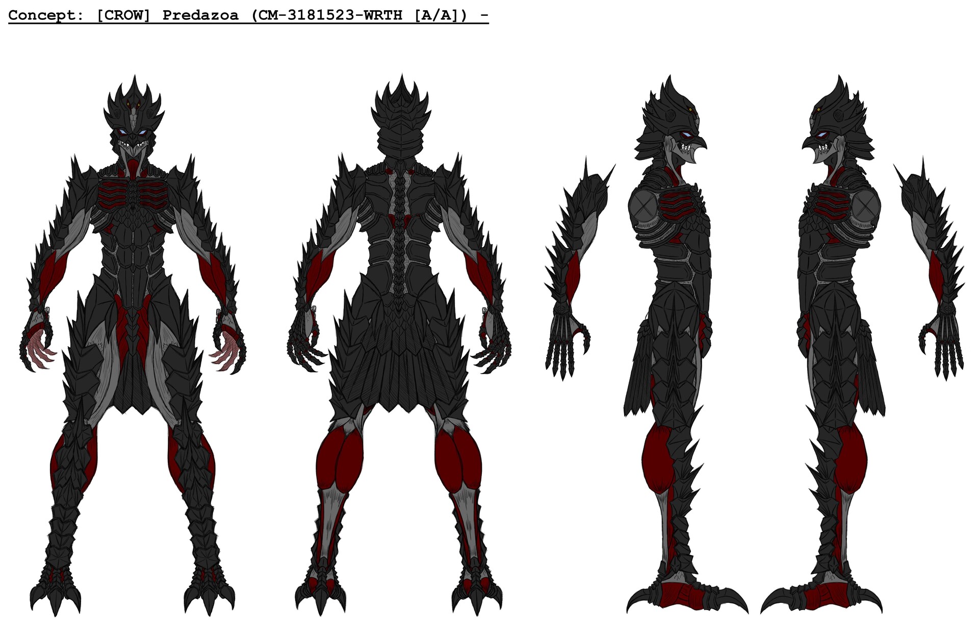 ArtStation - "Crow God Burning" Project - Monster Concept: [CROW] Predazoa