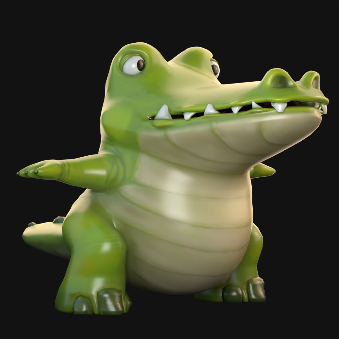 ArtStation - Intern Project - 3D Crocodile Cartoon Character