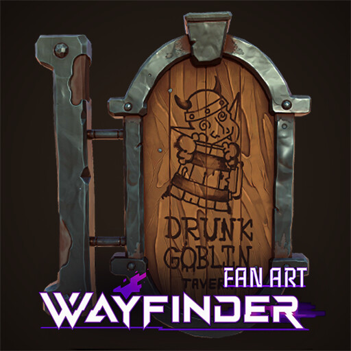 ArtStation - Stylized Sign - Wayfinder (fan art)