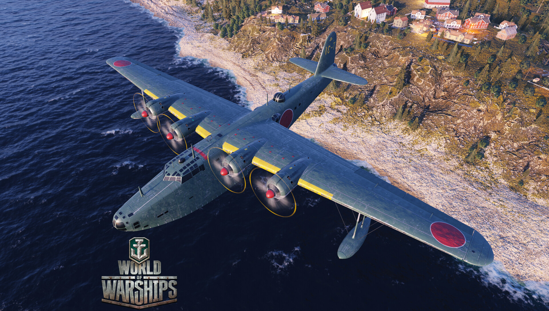 ArtStation - 3D game ready model of Japanese airplane "Kawanishi H8K ...