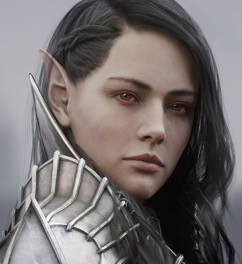 ArtStation - Elf Warrior in Armor..