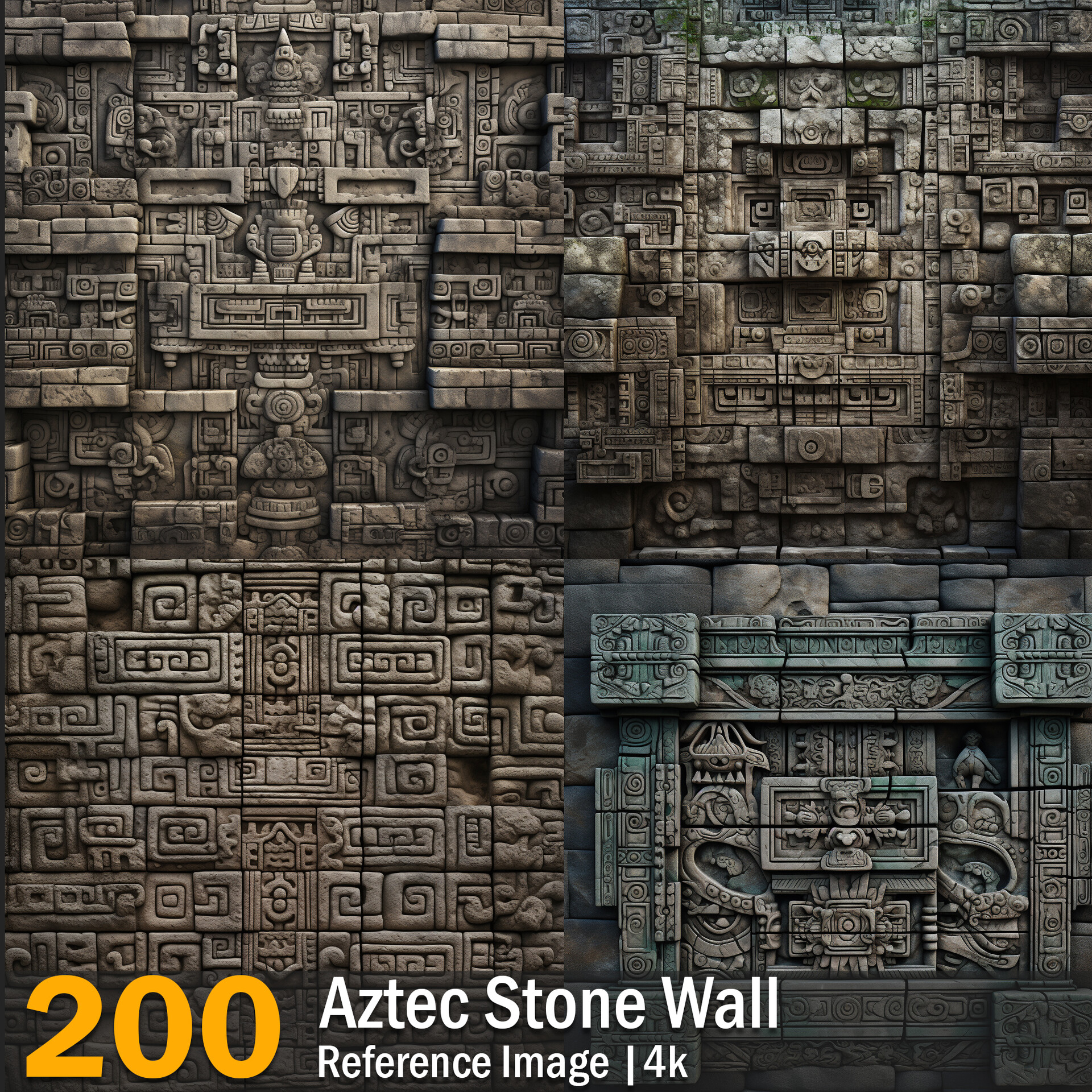ArtStation - Aztec Stone Wall | Reference Images | 4K