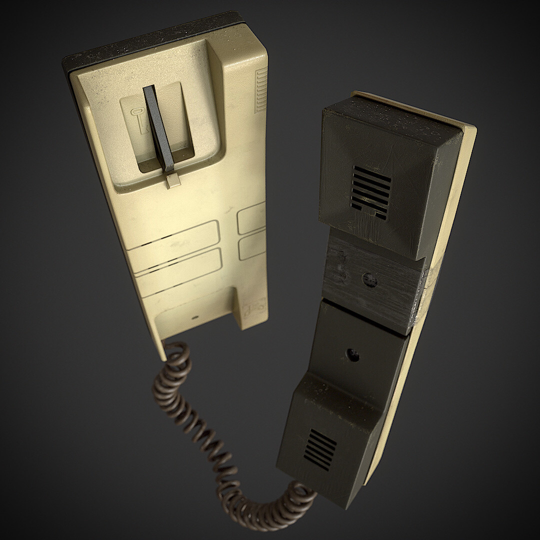 ArtStation - Retro Front Door Intercom Phone Asset