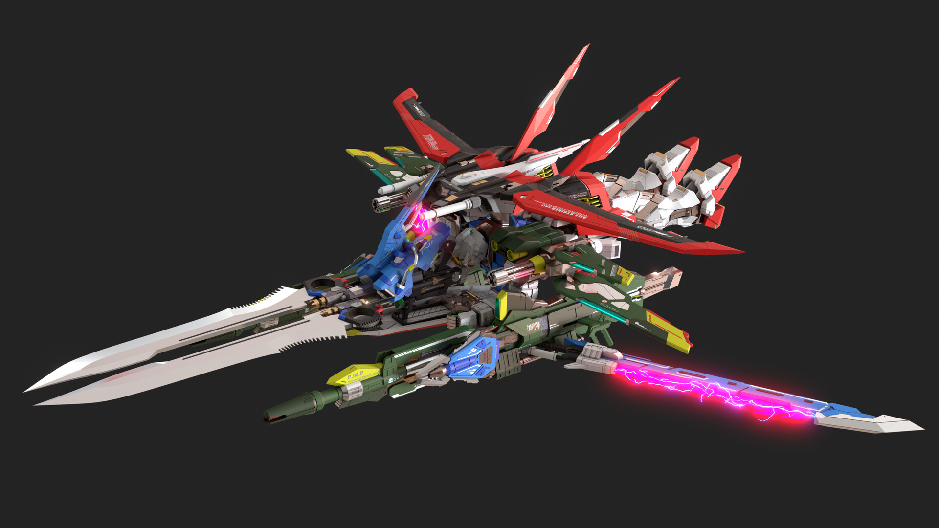 ArtStation - Perfect Strike Gundam - MA Mode