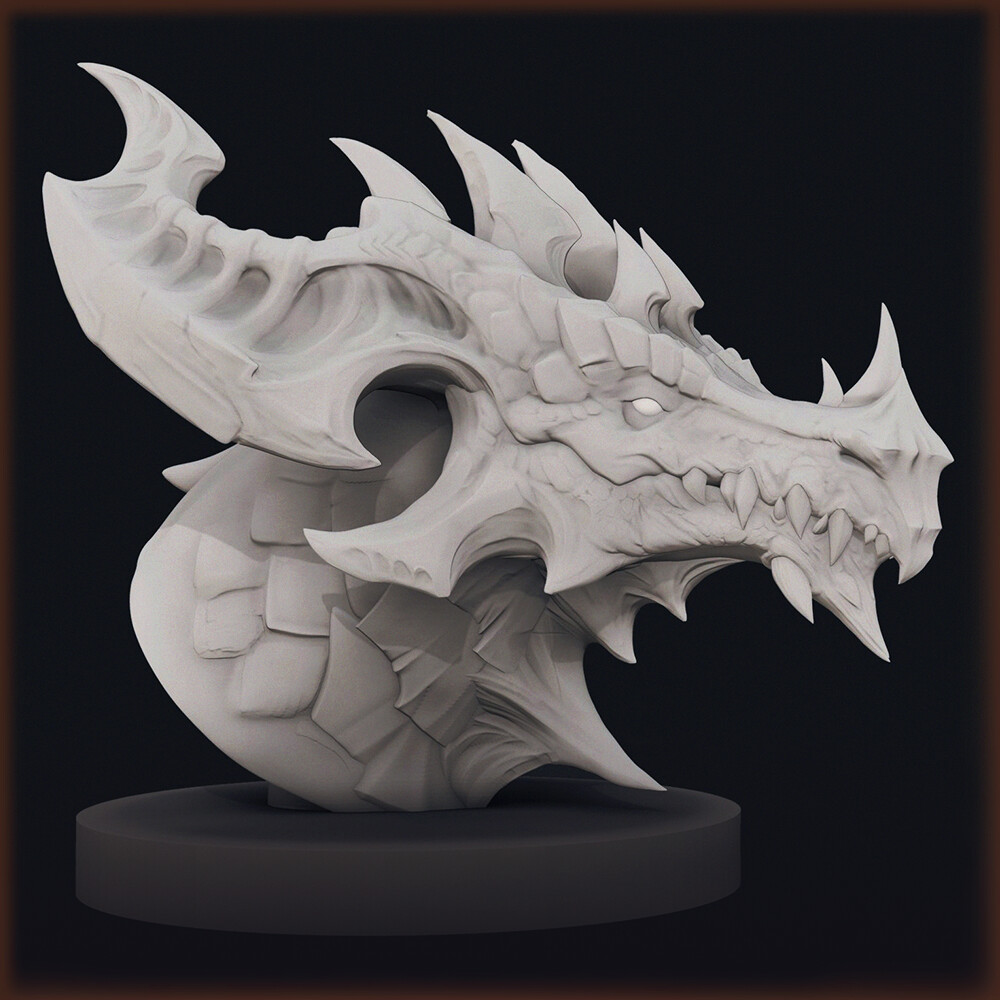 Artstation Dragon Head Sculpt Practice