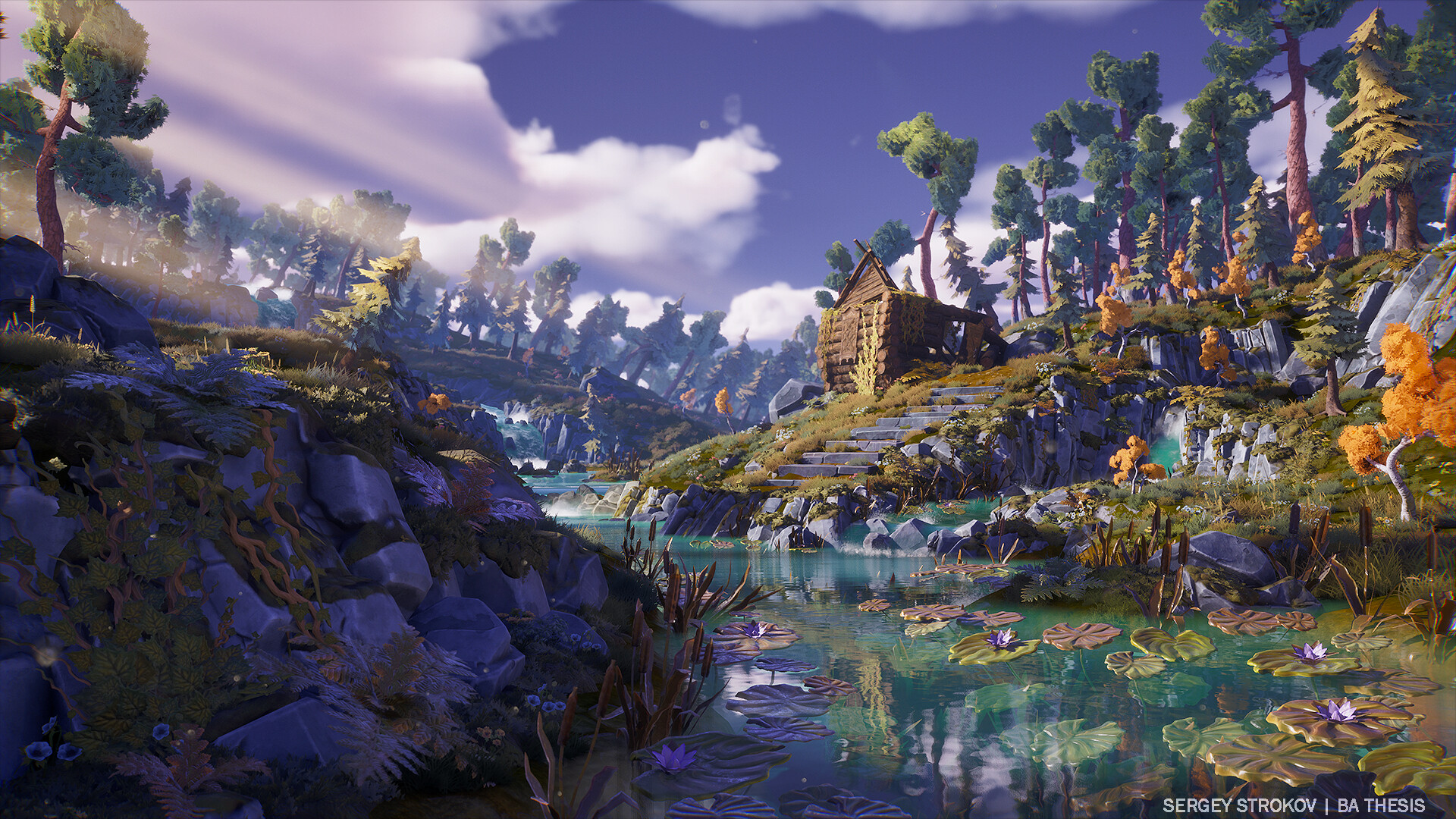 ArtStation - Stylized Eastern European Landscape