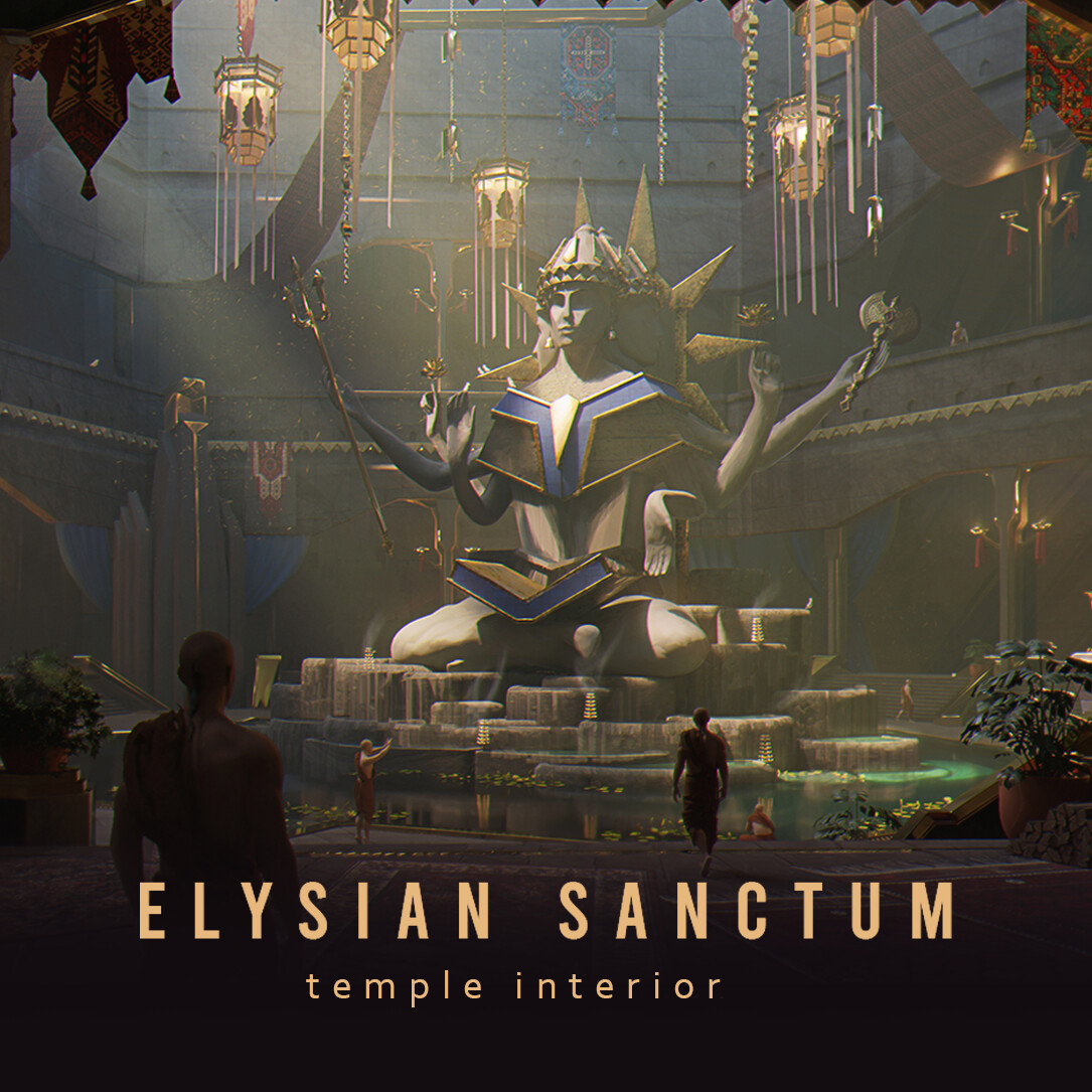 ArtStation - Elysian Sanctum - temple interior