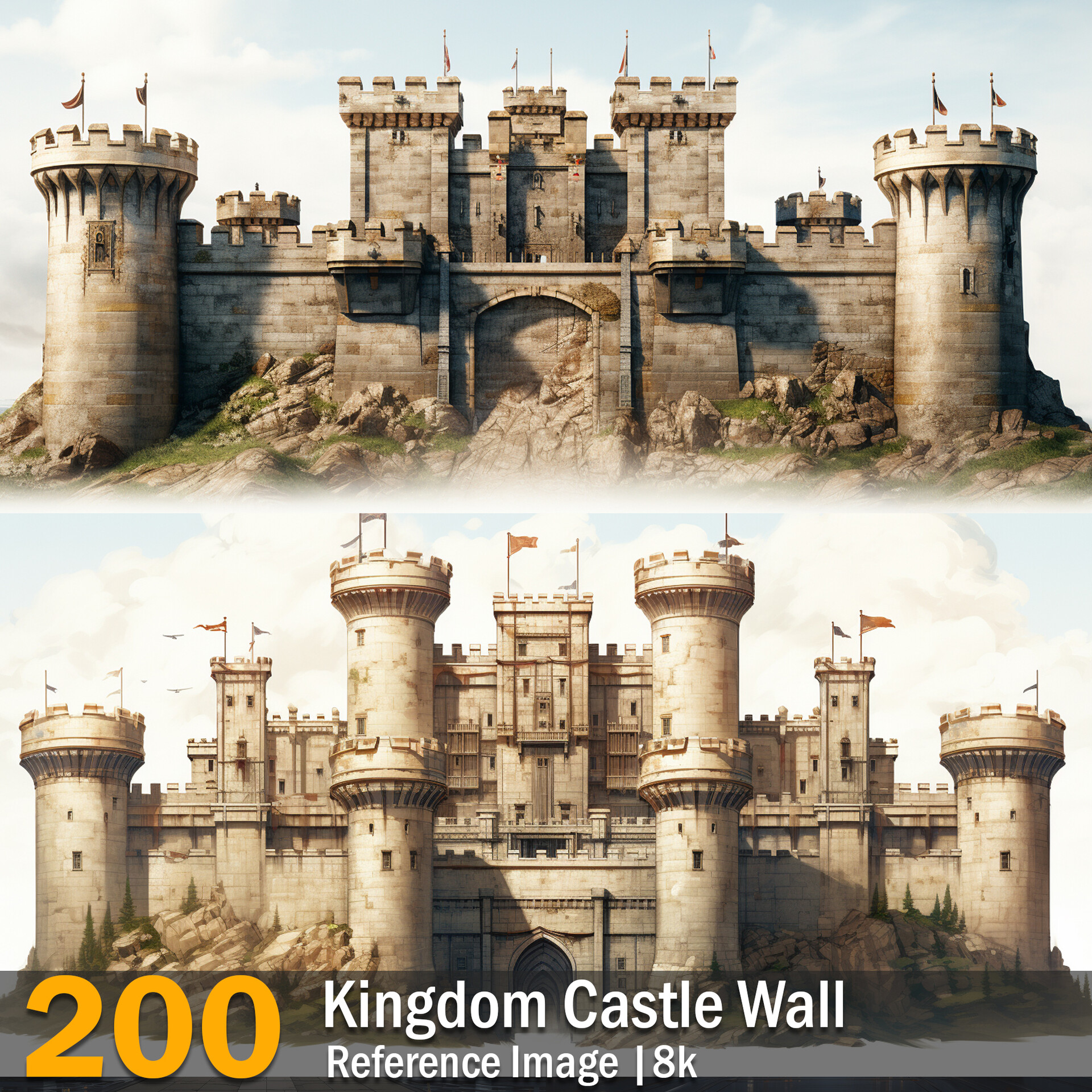 ArtStation - Kingdom Castle Wall | Reference Images | 8K