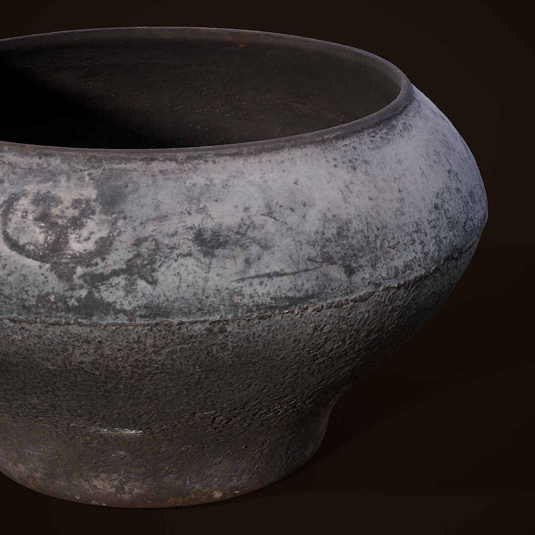 ArtStation - Photogrammetry scan "Metal Cauldron"
