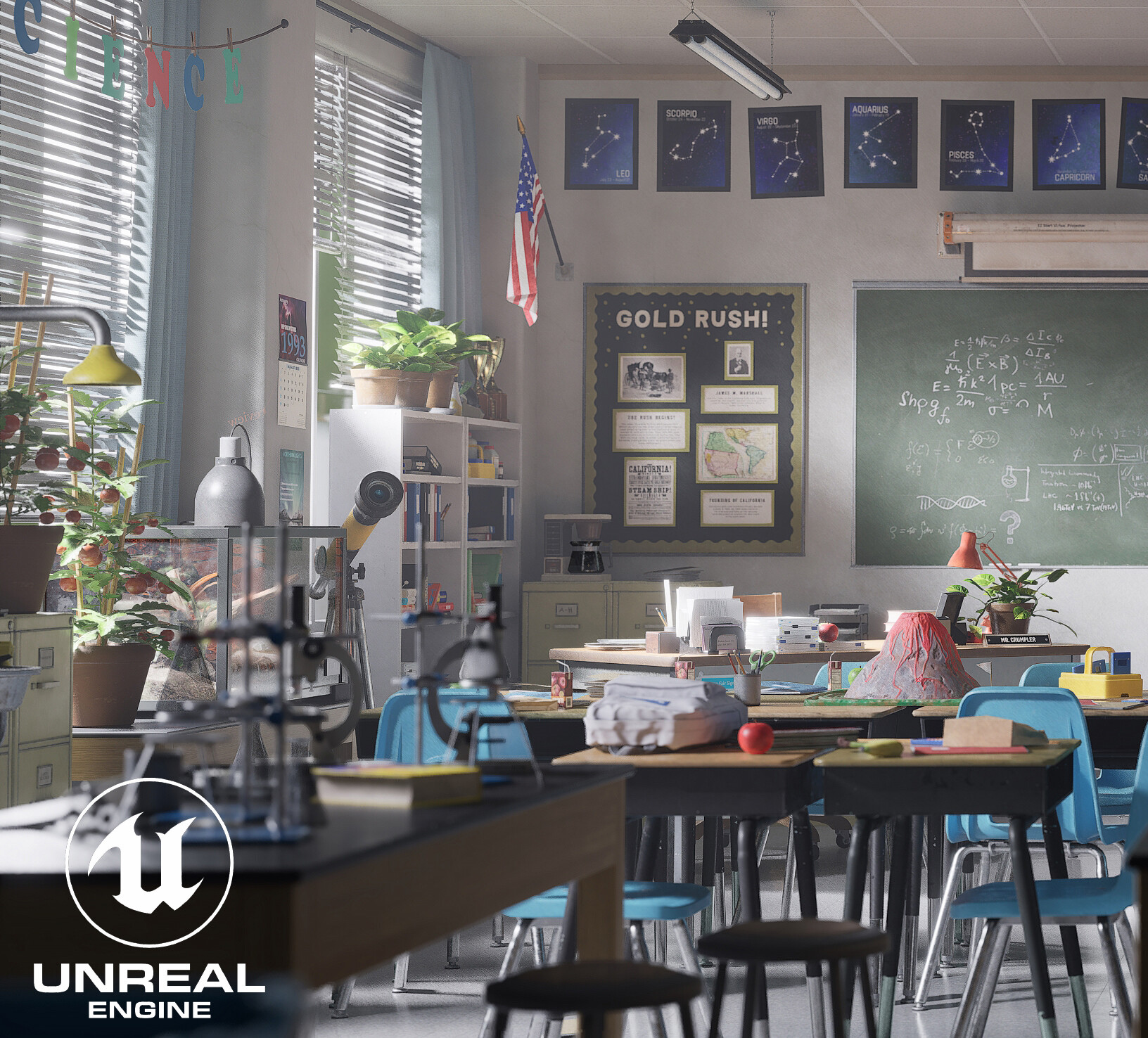 ArtStation - Classroom-Lighting remake