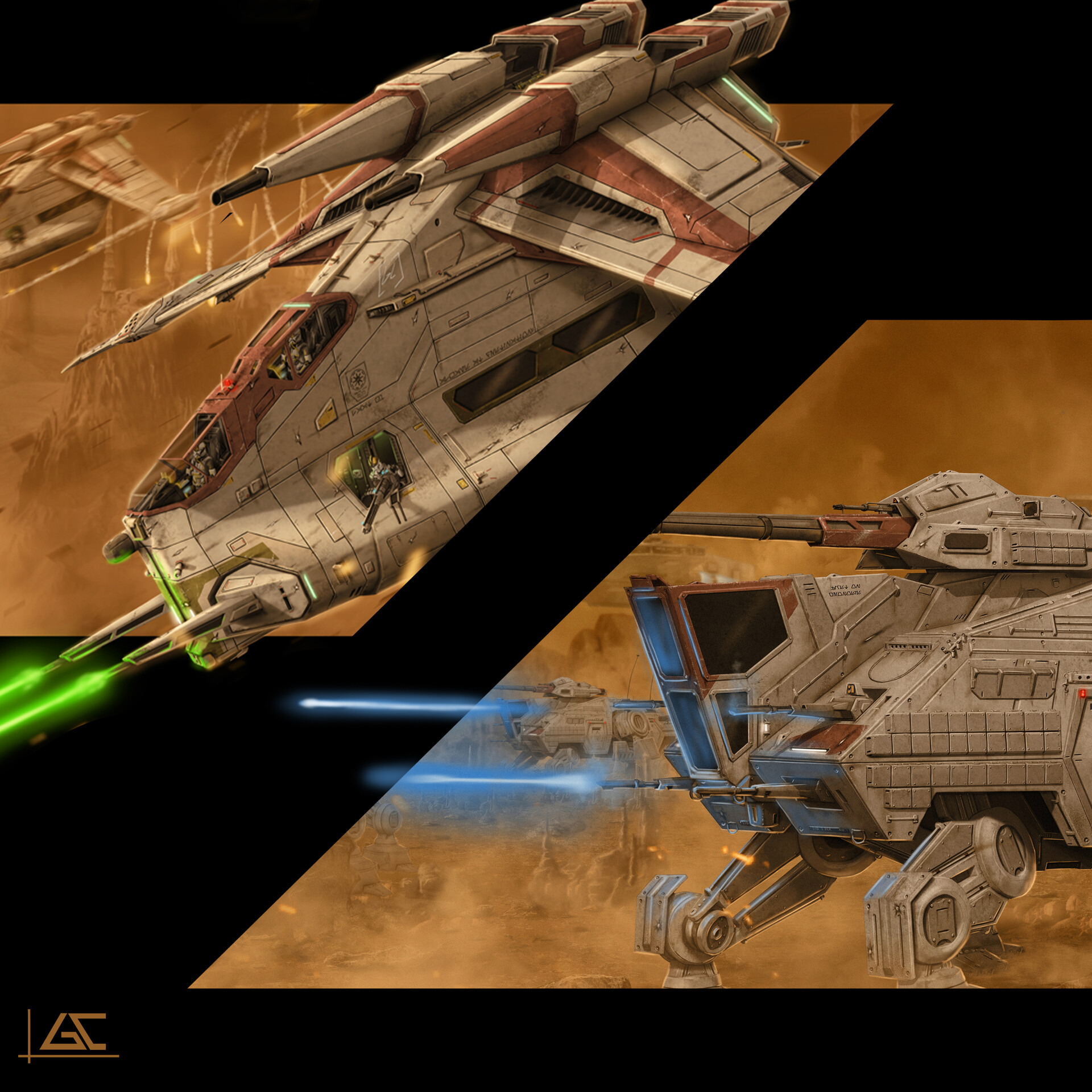 ArtStation - STAR WARS - REDESIGN LAAT & AT-TE