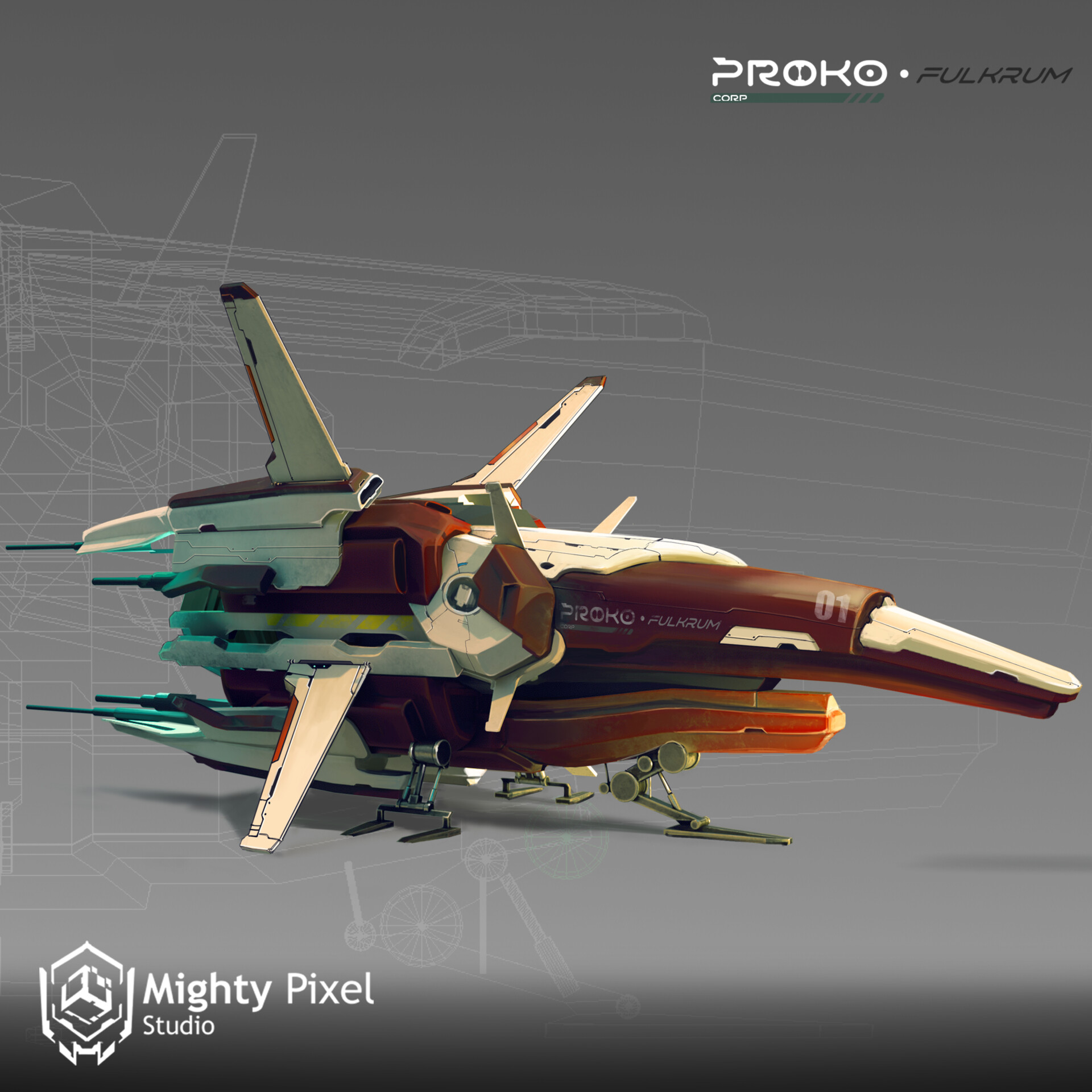 ArtStation - Starship design for unanounced project