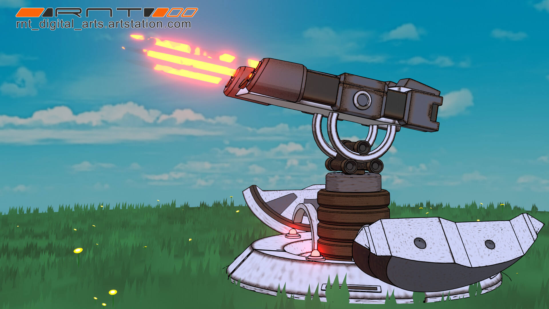 ArtStation - Krimzon Guard Turret - jak II