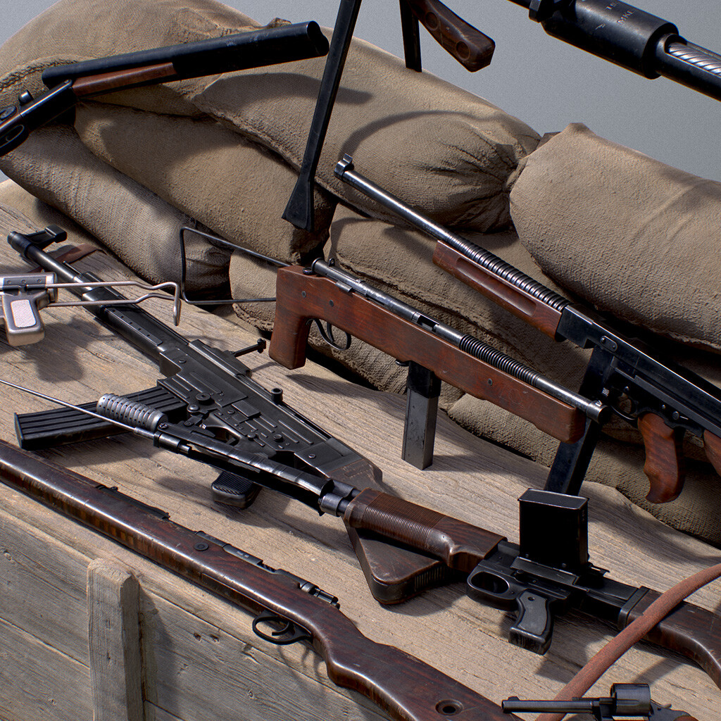 ArtStation - WW2 Weapon Pack