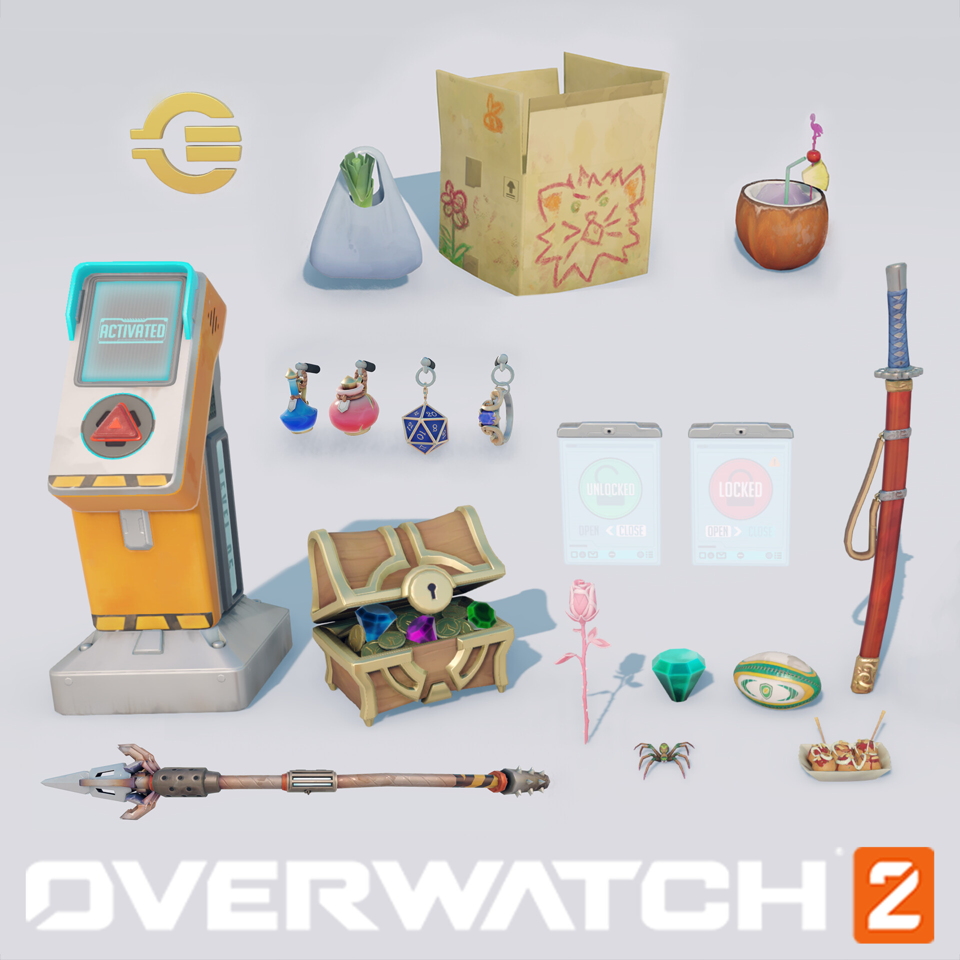 ArtStation - OW2 - Props, charms, and souvenirs