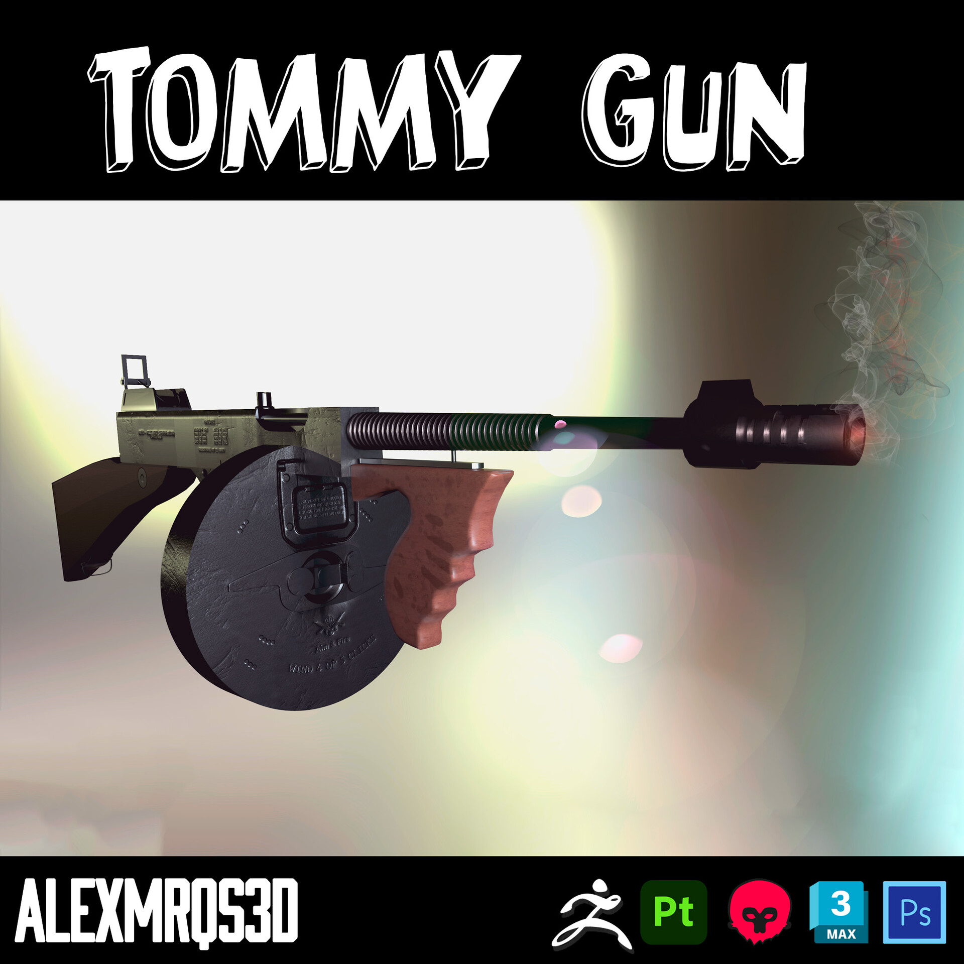 ArtStation - Tommy Gun - HP