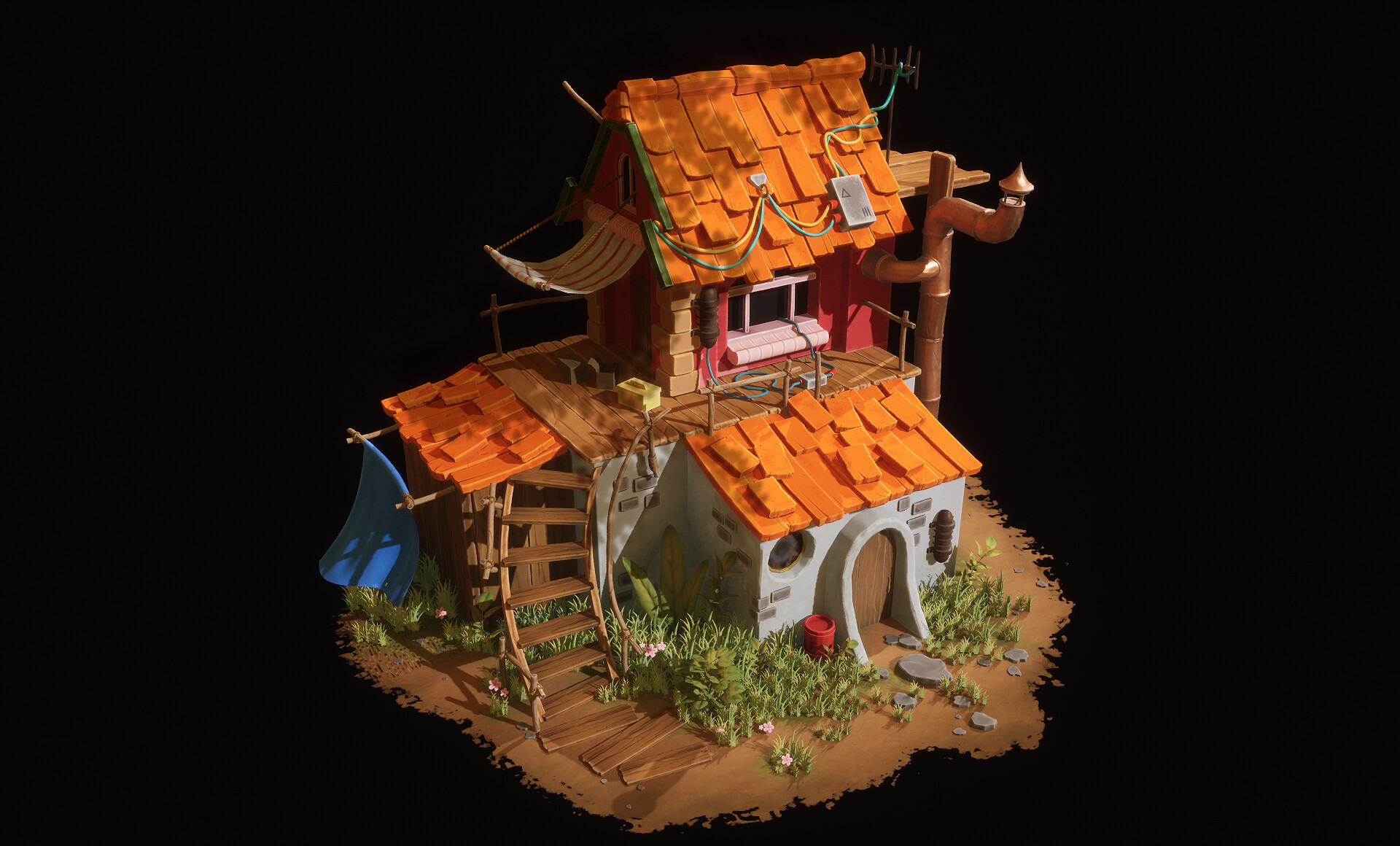 ArtStation - orange house