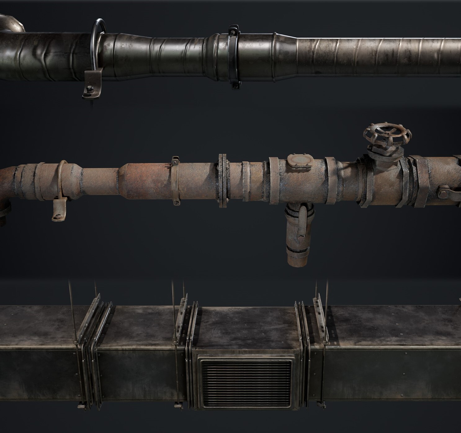 ArtStation - Ceiling Pipe Module