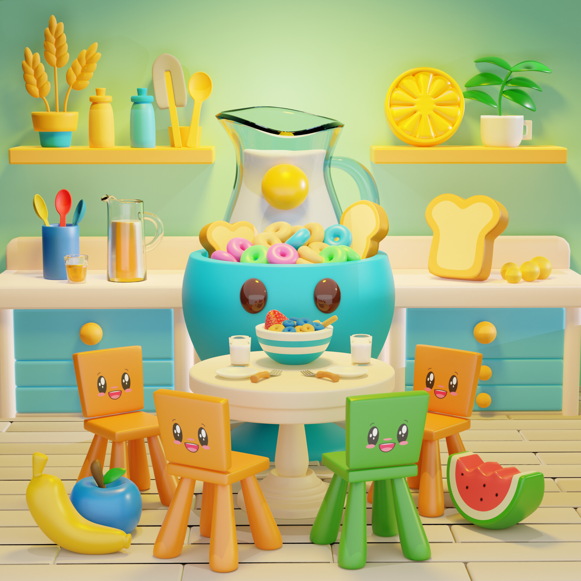 ArtStation - Refreshing Breakfast Date