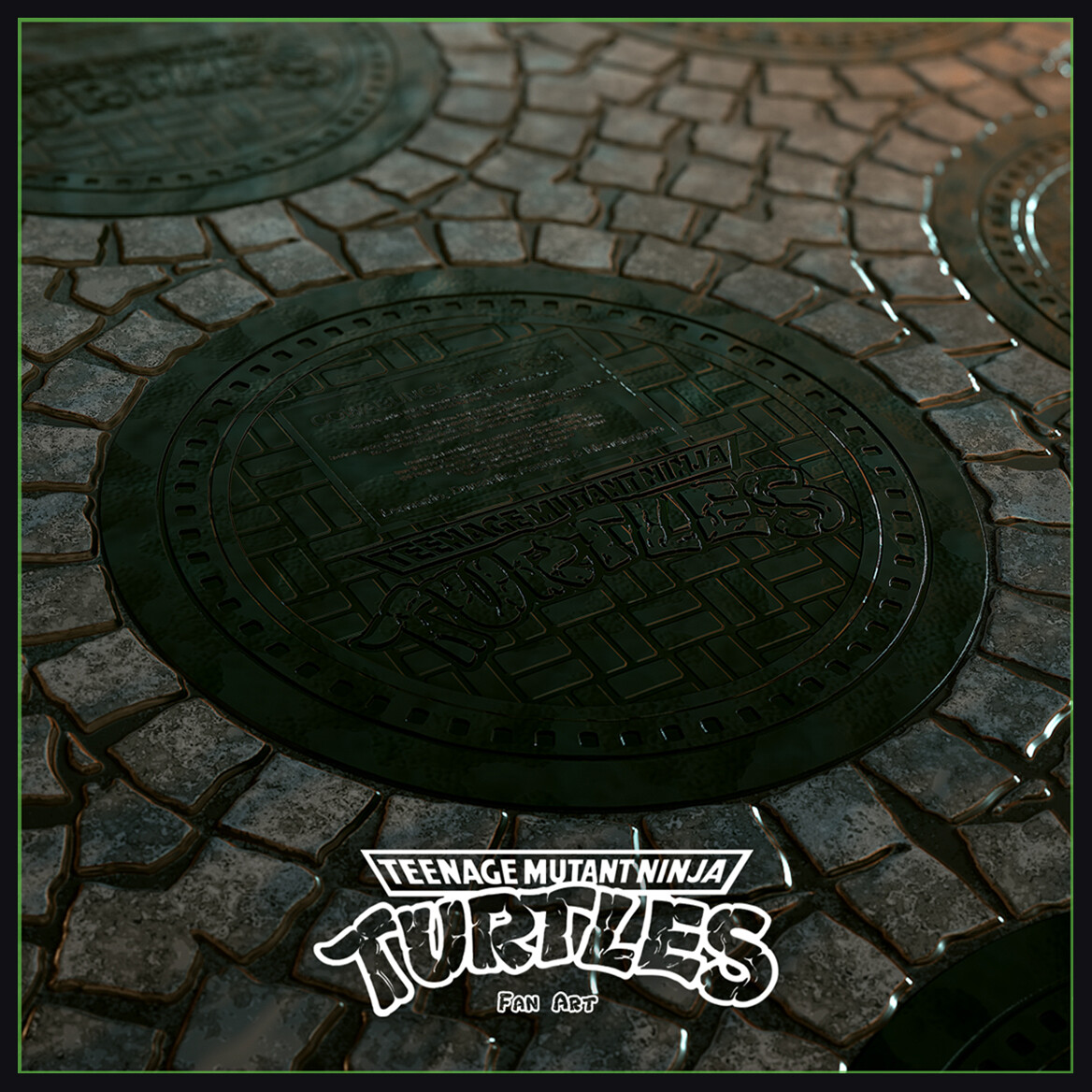 ArtStation - Ninja Turtles Man Hole - Substance Designer