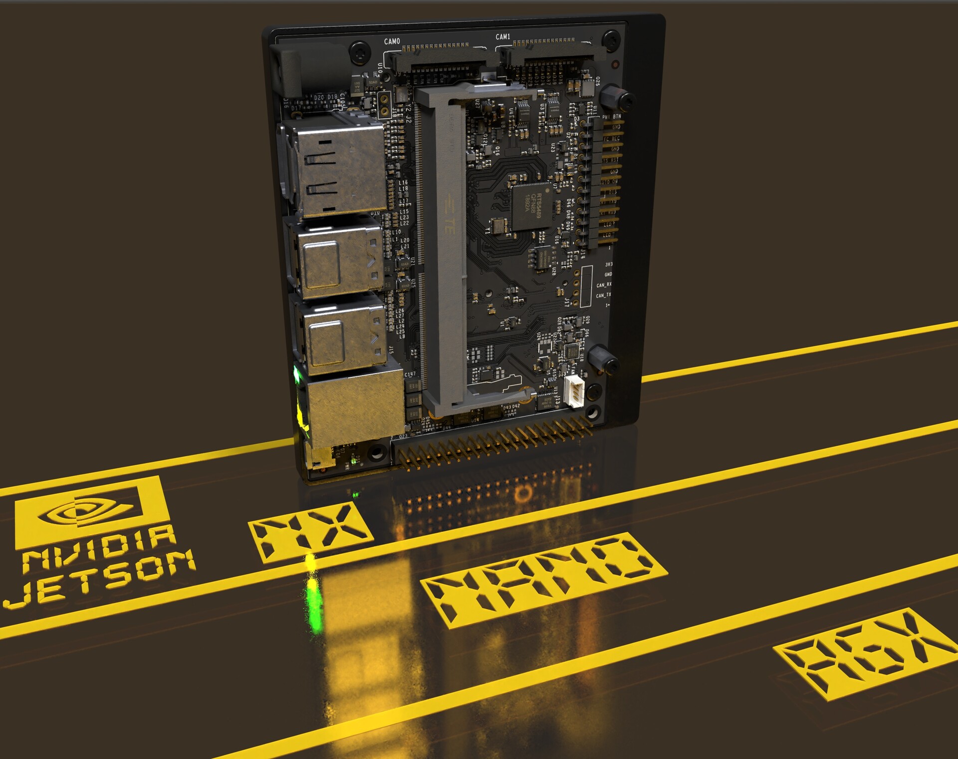 ArtStation - 3D Model of the Jetson NX Development Kit (Model P3518)