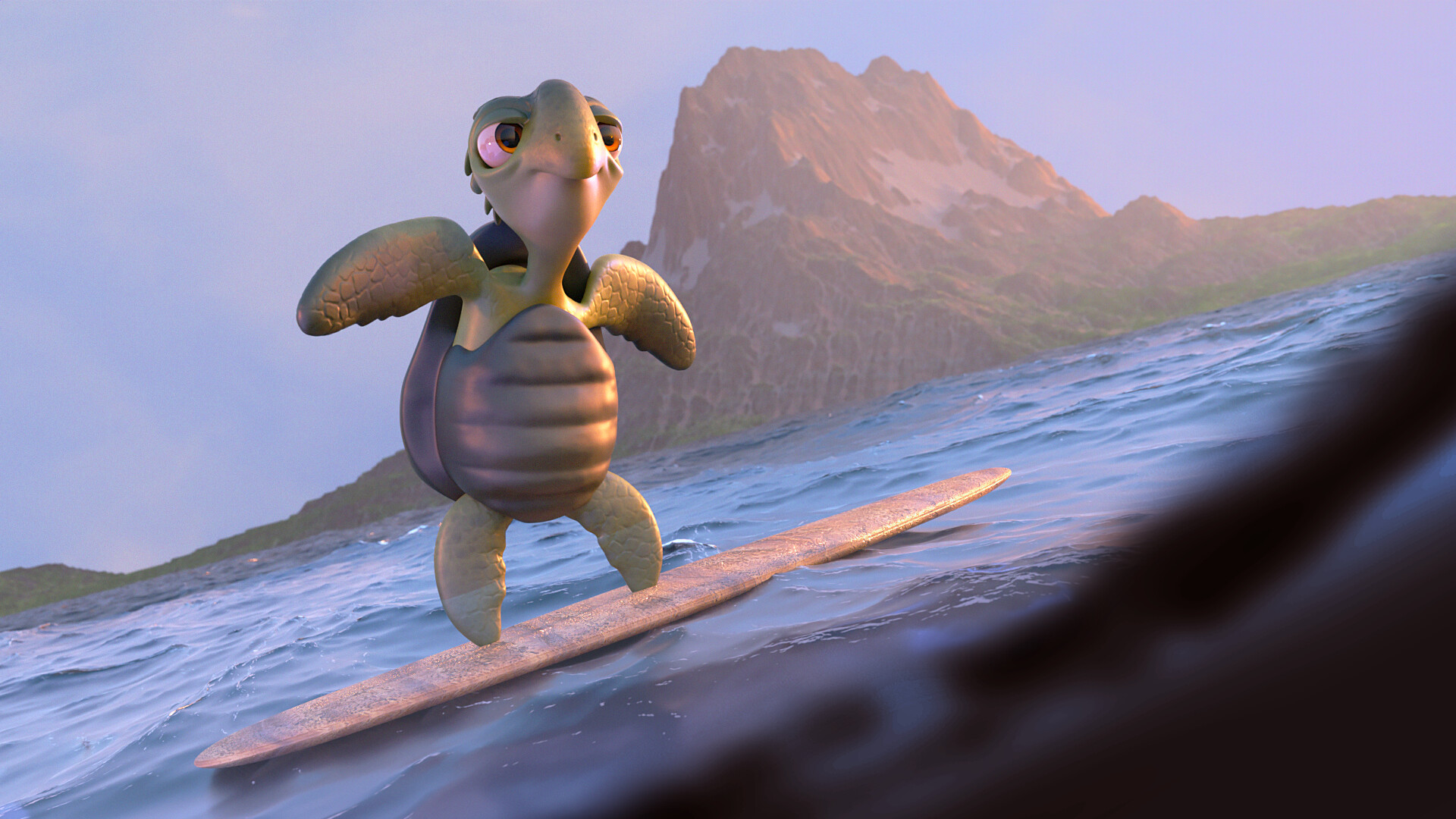 ArtStation - Surfing Turtle